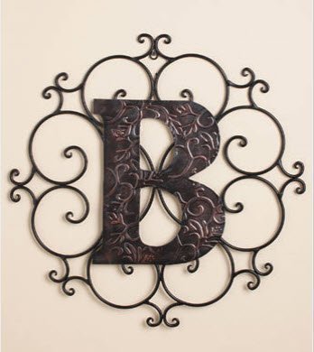 Amazon.com: Personalized Letter "B" Metal Wall Art - Great Gift!: Home ...