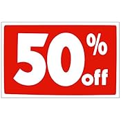 Amazon.com : 50 off Signs Store Business Signs in Store Signage Plastic ...