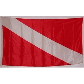 Amazon.com : 2x3 Diver Down Flag Scuba Diving Polyester Flag Boat Dive ...