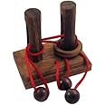 Amazon.com: Double Posts String Wooden Puzzle Brain Teaser : Toys & Games