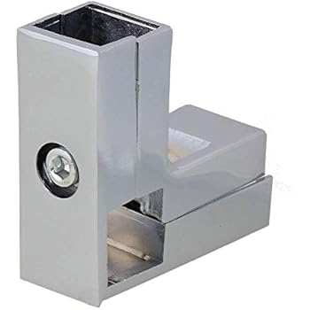 Silver 2 Way Square Tube Rack Clamp Tube for 25mm Pipe Connector ...