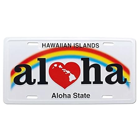 Amazon.com: "Aloha" Hawaii License Plate: Automotive