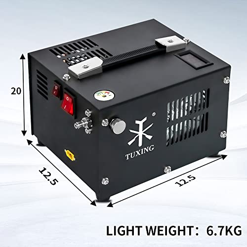 TUXING Pcp Air Compressor,4500Psi 30Mpa,Oil/Water-Free,Powered by Car ...