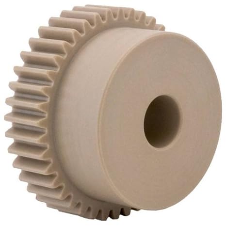 NM2B20 Ametric® Metric Minimum Plain Bore Nylon Spur Gear with Hub, 2 ...