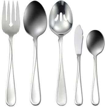 Amazon.com | Oneida Satin Flight 5pc Hostess Set: Flatware Sets ...