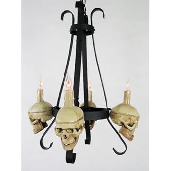 Amazon.com: Skeleton Chandelier w/Four Skeletons on Eight Skulls: Home ...