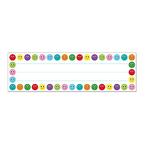Hygloss Products Smiley Face Kids Name Plates for Desks Cubbies Lockers ...