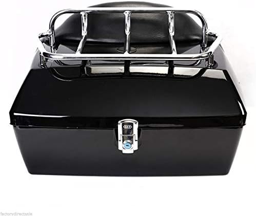 Black Motorcycle Trunk Tour pack Luggage For Harley Honda Yamaha Suzuki ...