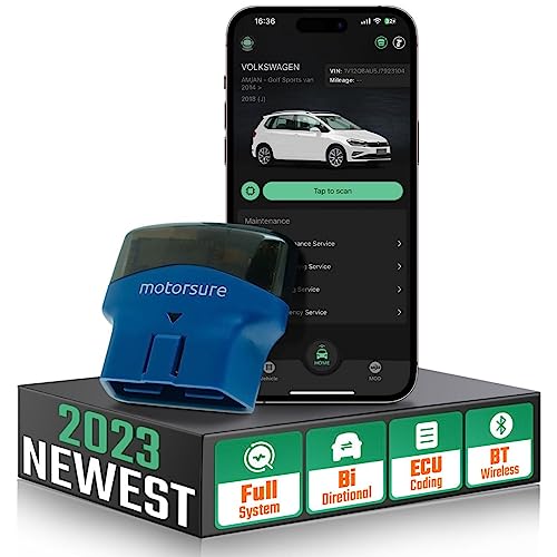 MotorSure Bluetooth OBD II Scanner Tool - bidirectional Full System ...