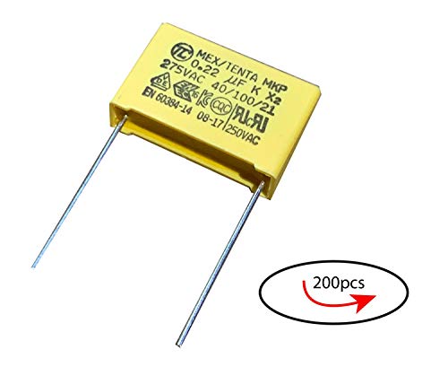 Tenta Metallized Film Capacitor | 0.22uF 10% 275V Type: Mex | 200pcs ...