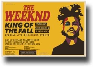 Amazon.com: The Weeknd Poster - 2015 Concert Tour King of Fall 11 X 17 ...
