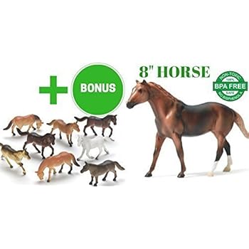 Amazon.com: US Toy Mini Horses Action Figure (1 Dozen): Toys & Games