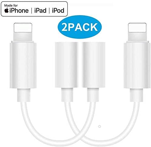 [Apple MFi Certified] 2 Pack 3.5mm Headphone Adapter for iPhone Adapter ...
