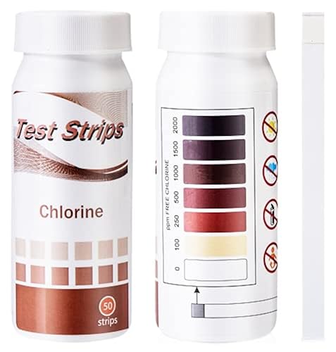 SuperCheck High Range Chlorine Test Strips, 0-2000 ppm, 50 Count ...