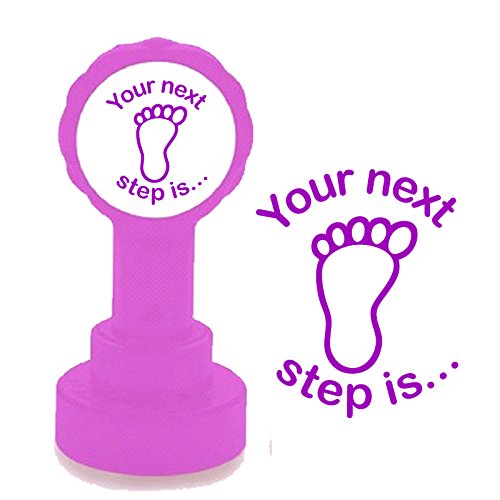 Your Next Step Is... Teacher Stamp. 22mm, Xclamations Stamp in Purple ...