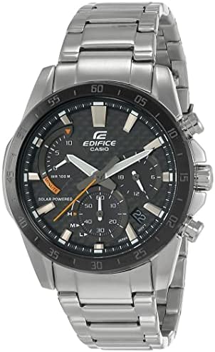 Casio EDIFICE Watch Solar Power Chronograph,Men'sAnalog,Black Dial ...