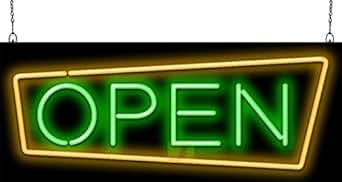 Retro Style Open Neon Sign - Vintage Neon Open Sign - Amazon.com