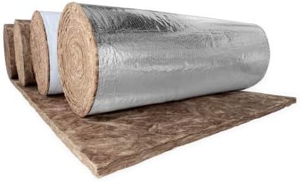 3" R8 Fiberglass Duct Insulation Wrap. FSK Foil Faced (4' Wide x 50 ...