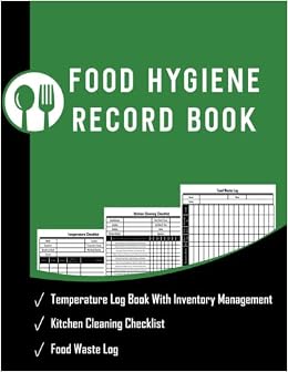 Food Hygiene Book: Food Hygiene Record Book | Contains Food/Fridge ...