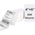 Amazon.com : Coopaty Thermal Direct Labels 4x6, Fanfold Thermal Label Printer Paper Compatible ...
