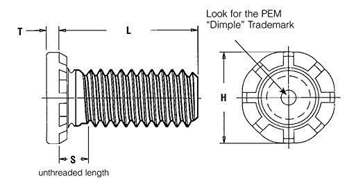 Industrial & Scientific Pem Self-Clinching High-Strength Studs Type HFH/HFHS/HFHB Unified HFH ...
