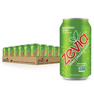Amazon.com : Zevia Zero Calorie Soda, Mountain Zevia, 12 Ounce Cans (Pack of 24) : Grocery ...