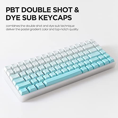YUNZII Gradient 127 Keys Cherry Profile PBT Dye Sublimation Double Shot ...
