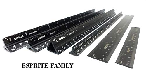 Vowcarol Architectural Scale Ruler, Engineering Scale and 12 inch Metal ...