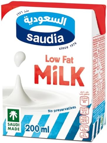 Saudia Long Life Low Fat Milk 200 ml price in Saudi Arabia | Amazon ...