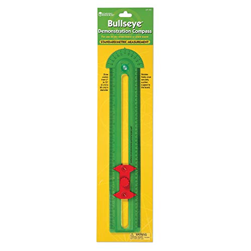Learning Resources Bullseye Demonstration Compass, Dual-Scale Ruler ...