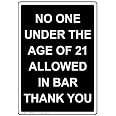 Amazon.com: Lilyanaen New Metal Sign Aluminum Sign No One Under The Age ...