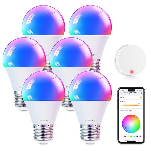 Consciot Smart Light Bulbs with Remote Control, LED Light Bulb That ...