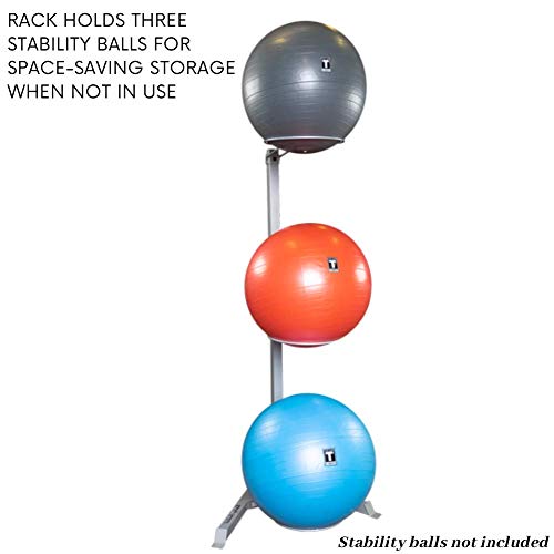 Body-Solid GSR10 Stability Ball Rack, Vertical Storage for Home and ...