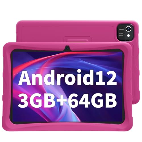 Android 12 Tablet 10.1 inch Tablet for Kids with Case, 3GB RAM 64GB ROM ...