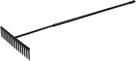 Loops 16 Tines Heavy Duty Steel Asphalt Rake –Road Driveway Car Park ...