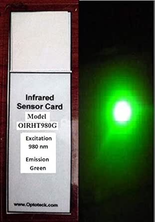 High Temperature Infrared(IR) Sensor Cards-980nm to Green: Amazon.com ...