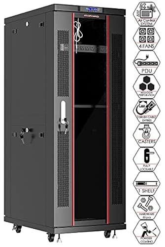 Sysracks Server Rack 42U Network Enclosure 39 inch Deep Data Cabinet on ...