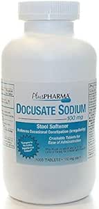Amazon.com: DOCUSATE Sodium 100MG Crushable Tablets 1000CT: Health ...