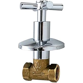 Royal H&H Concealed Shut Off Valve Straight with Modern Cross Handle ...