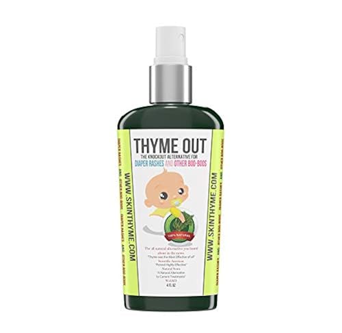 Thyme Out Diaper Rash Treatment (4oz) - Anti-Inflammatory Formula Soothes Psoriasis, Rosacea and ...