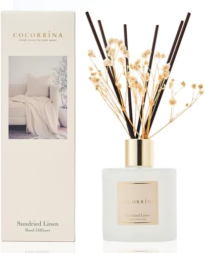 سعر COCORRÍNA Room Fragrance Reed Diffuser with 8 Fragrance Sticks, 200 ...