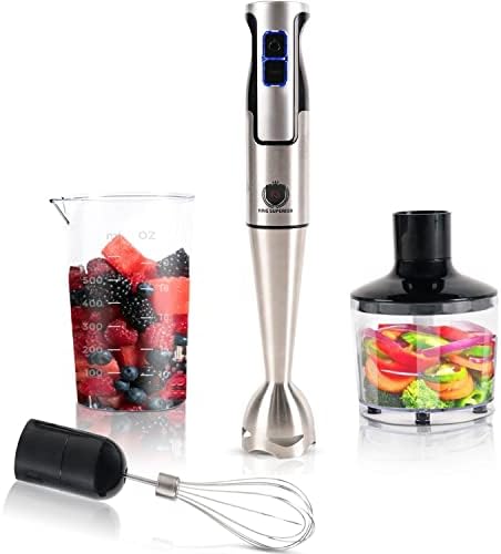 King Superior Upgraded Immersion Hand Blender with 500W Stainless Steel ...
