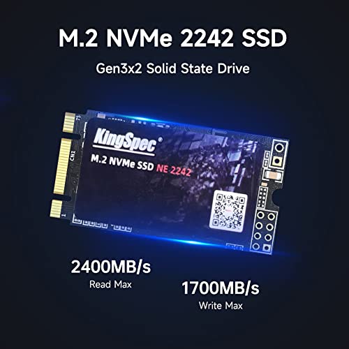 KingSpec 128GB M.2 NVMe SSD, 2242 PCIe Gen3x2 Internal Solid State Drive for Laptop/Notebook ...