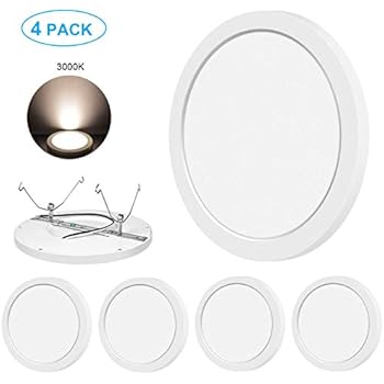 AVANLO (4 Pack) 12 Inch Dimmable LED Disk Light Flush Mount Recessed ...