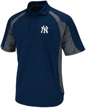Amazon.com : MLB New York Yankees Season Pass Polo Shirt, Navy Granite ...