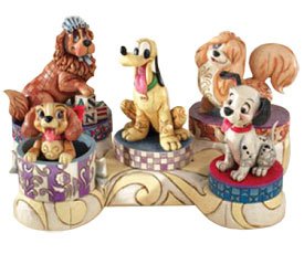 Amazon.com: Jim Shore DisneyTraditions - 5 Disney Dogs Plus Bone ...