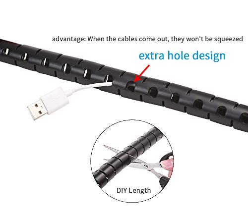 Alex Tech 25ft – 1 inch Cable Sleeve Easy Wrap Cable Management Sleeve ...