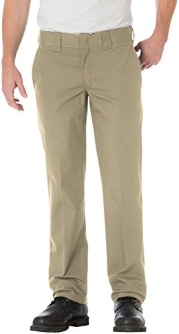 Dickies Men's Slim Straight Poplin Work Pant, Desert Sand, 44x30 price ...