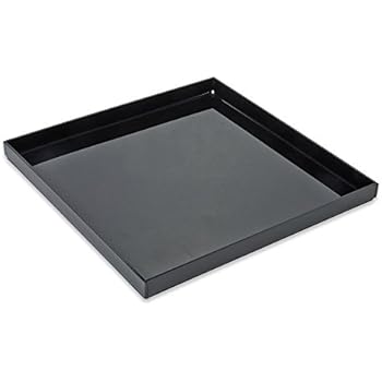 Amazon.com | 12 in. Black Square Plastic Tray Party Accessory ...