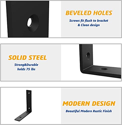 Buy The Next Decor Stylish Powder Coated Black ''L'' Shape Metal Wall ...